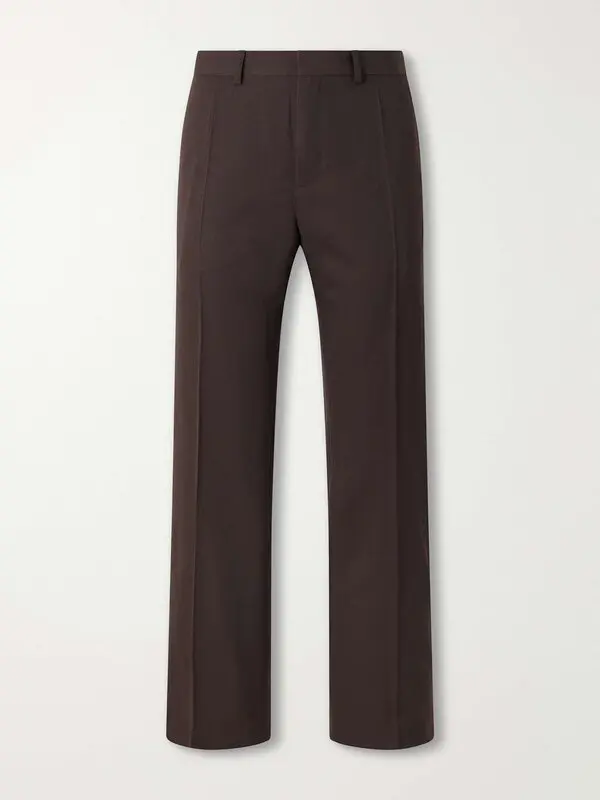 A KIND OF GUISE Wide-leg Virgin Wool Suit Trousers - Brown