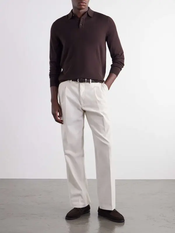 SLOWEAR Zanone Slim-fit Flexwool Polo Shirt