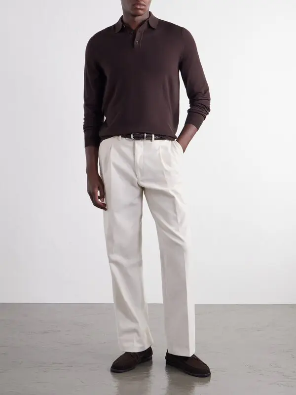 SLOWEAR Zanone Slim-fit Flexwool Polo Shirt