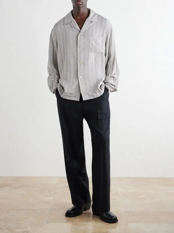 Our Legacy Private Camp-collar Striped Woven Shirt