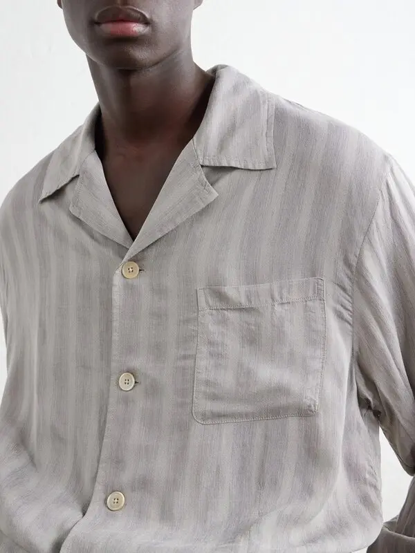 Our Legacy Private Camp-collar Striped Woven Shirt