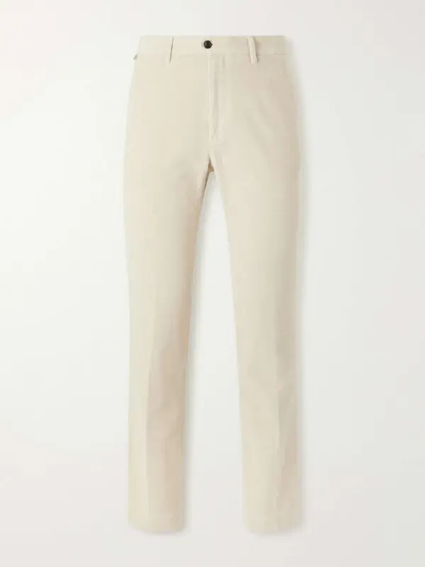 SLOWEAR Straight-leg Cotton-blend Corduroy Trousers