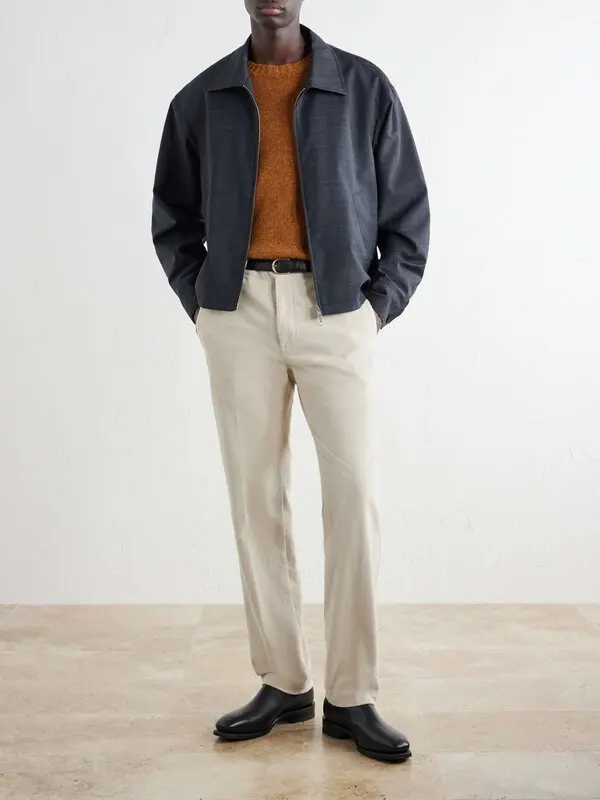SLOWEAR Straight-leg Cotton-blend Corduroy Trousers