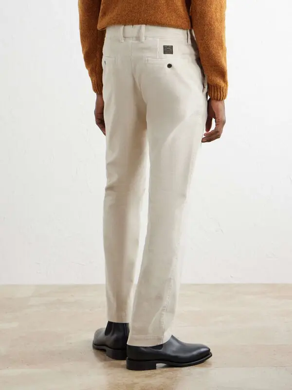 SLOWEAR Straight-leg Cotton-blend Corduroy Trousers