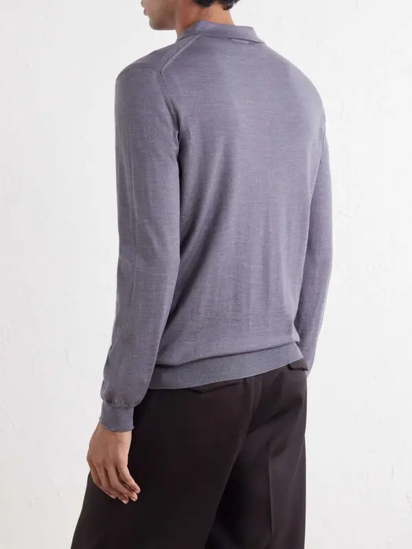 SLOWEAR Zanone Slim-fit Flexwool Polo Shirt