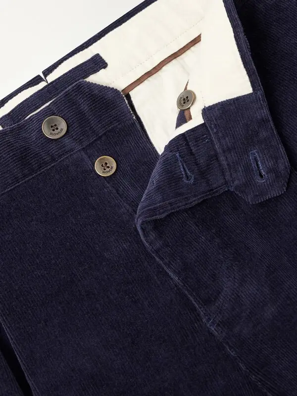 SLOWEAR Incotex Straight-leg Stretch Cotton-corduroy Trousers