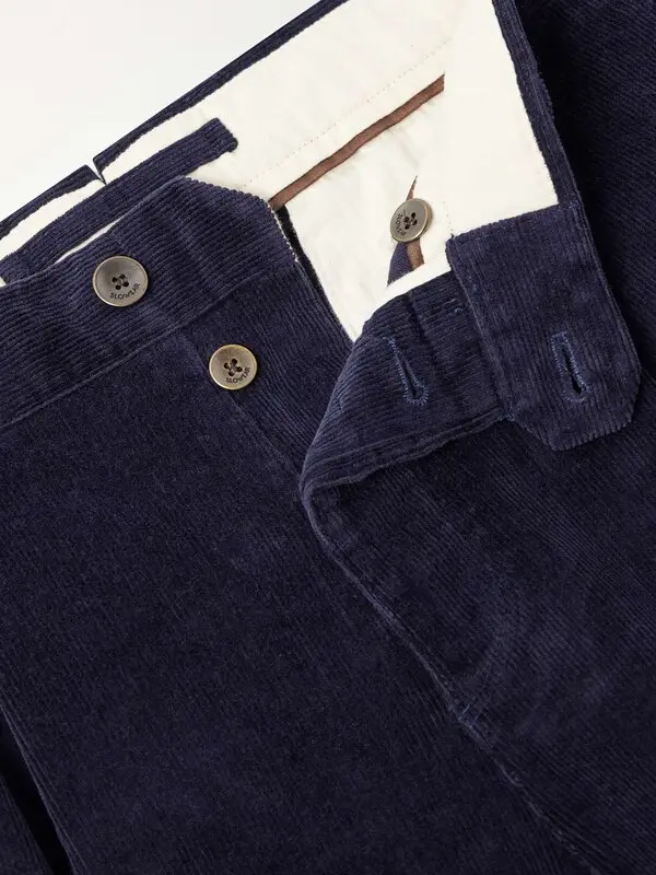 SLOWEAR Incotex Straight-leg Stretch Cotton-corduroy Trousers