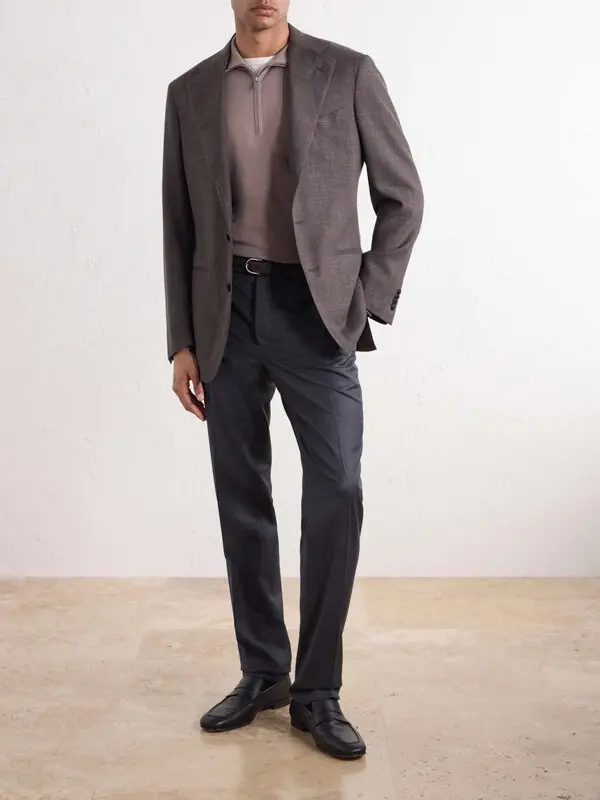 SLOWEAR Zanone Flexwool Half-zip Sweater