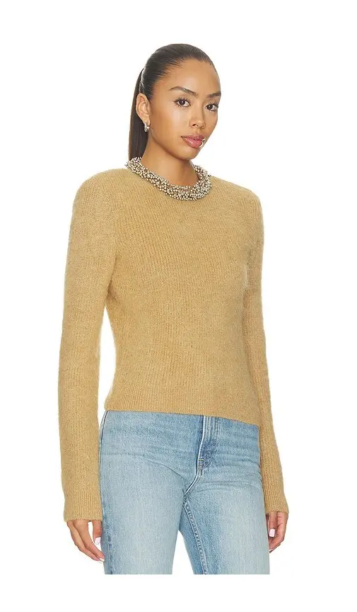SELF-PORTRAIT Beaded Trim Knit Jumper