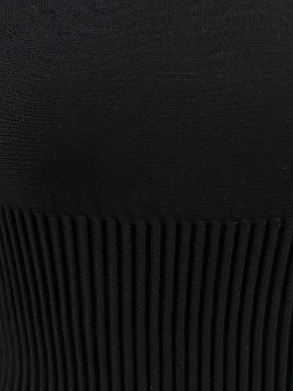 Alaïa Crinoline Wool Blend Short Dress