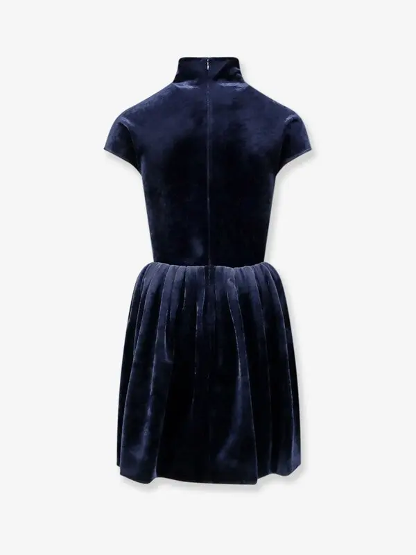 Alaïa Short Velvet Dress - Blue