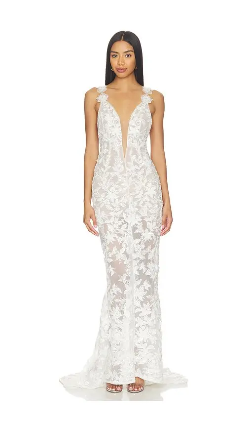 BRONX BANCO Eden Gown In White