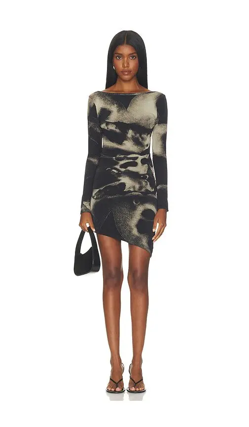 FENERS Perla Dress Asymmetrical Hem - Negra