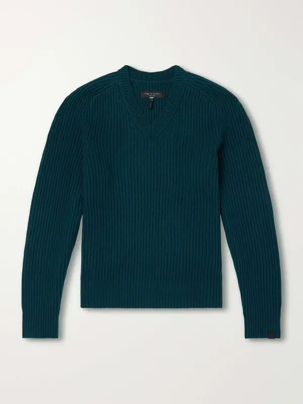 Rag & Bone Ribbed Wool And Cashmere-blend Sweater