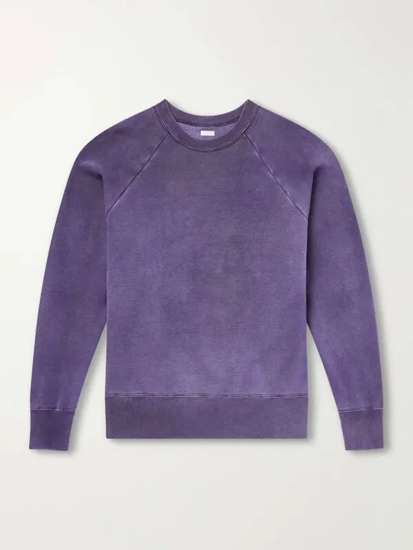 A.PRESSE Cotton-jersey Sweatshirt - Purple
