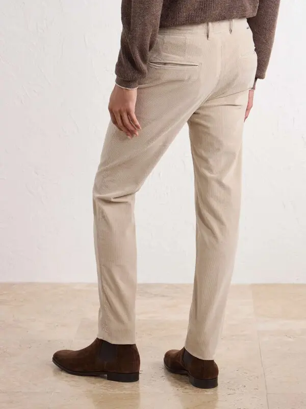 SLOWEAR Straight-leg Cotton-blend Corduroy Trousers