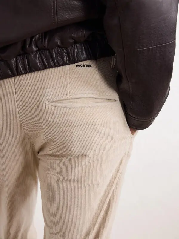 SLOWEAR Straight-leg Cotton-blend Corduroy Trousers