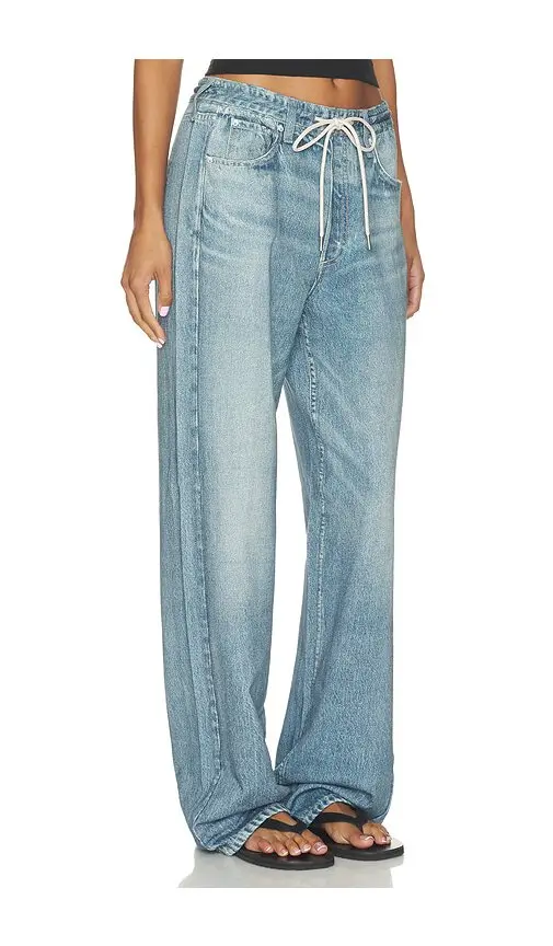 Rag & Bone Miramar Terry Wide Pant In Blue