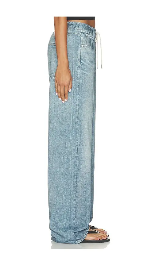 Rag & Bone Miramar Terry Wide Pant In Blue