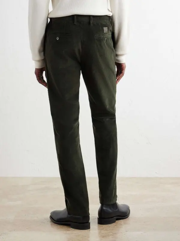 SLOWEAR Straight-leg Cotton-blend Corduroy Trousers