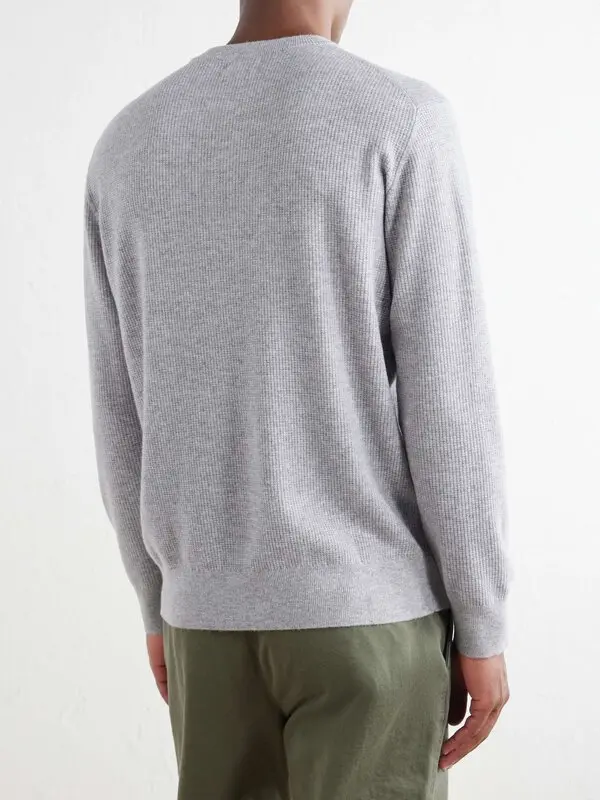 Hartford Wool And Cashmere-blend Waffle Henley Sweater