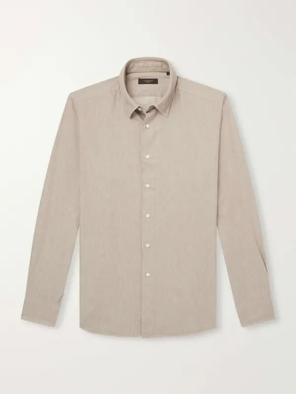 SLOWEAR Glanshirt Cotton-twill Shirt - Beige