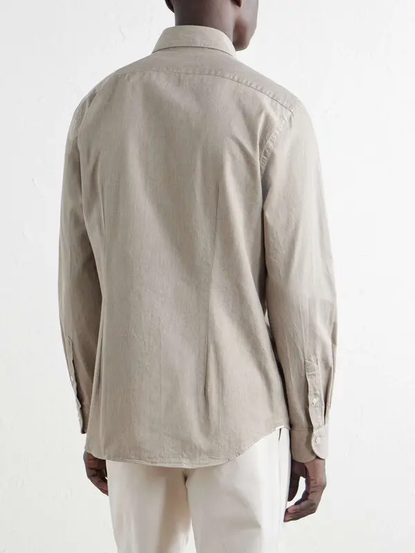 SLOWEAR Glanshirt Cotton-twill Shirt - Beige