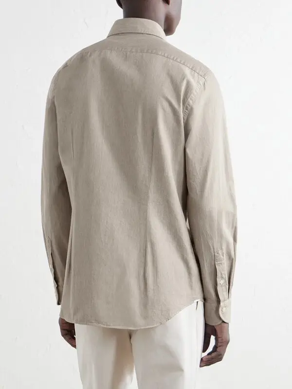 SLOWEAR Glanshirt Cotton-twill Shirt - Neutrals