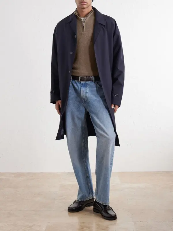 Sunspel Cashmere Half-zip Sweater - Brown