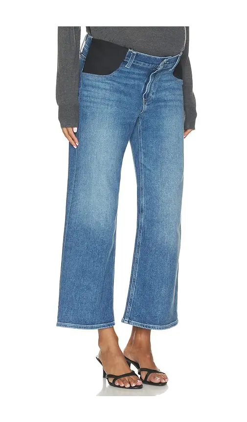 Paige Anessa Maternity Wide Leg Jean In Blue