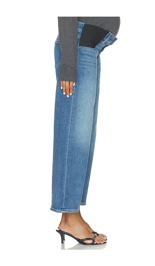 Paige Anessa Maternity Wide Leg Jean In Blue