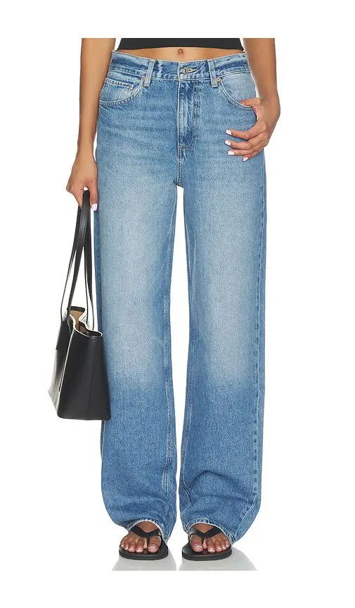 Paige Emilie Tapered Leg Jeans In Blue - Mariners