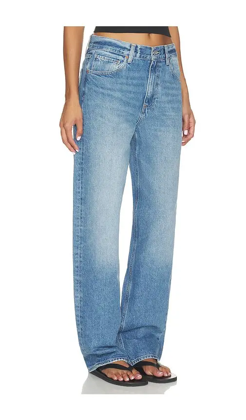 Paige Emilie Tapered Leg Jeans In Blue