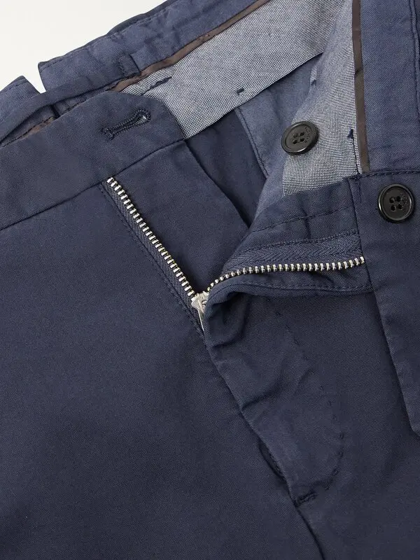SLOWEAR Slim Batavia Straight-leg Cotton-blend Woven Trousers