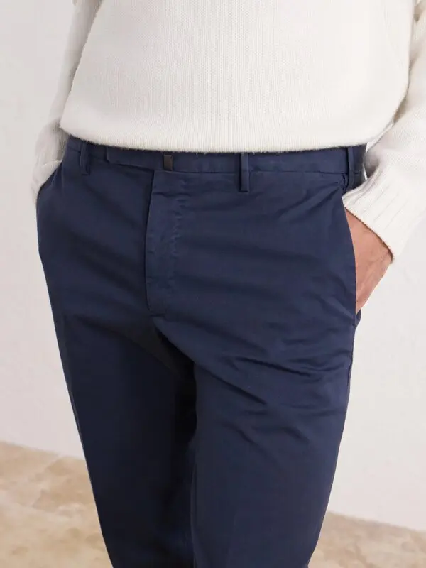 SLOWEAR Slim Batavia Straight-leg Cotton-blend Woven Trousers