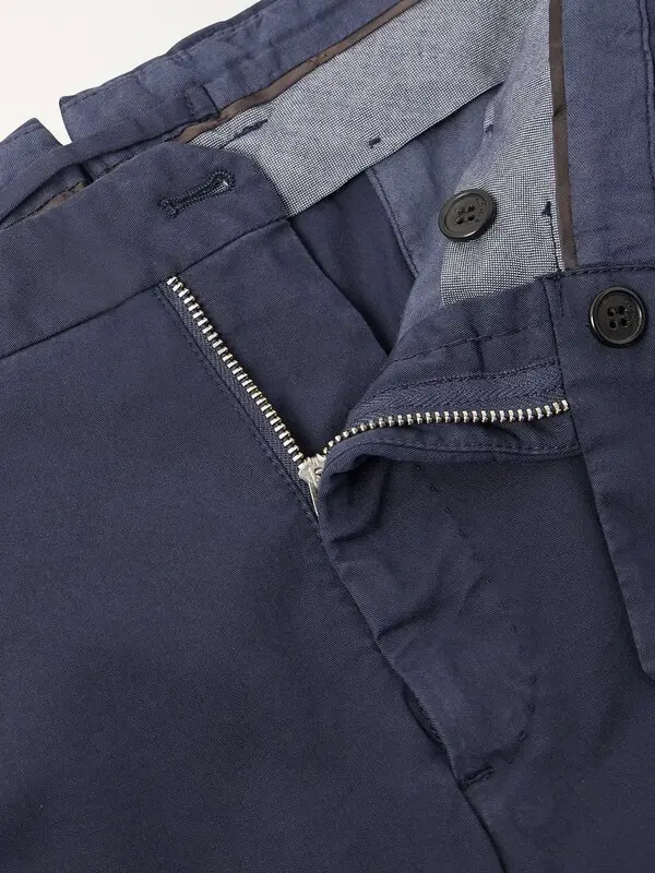 SLOWEAR Slim Batavia Straight-leg Cotton-blend Woven Trousers