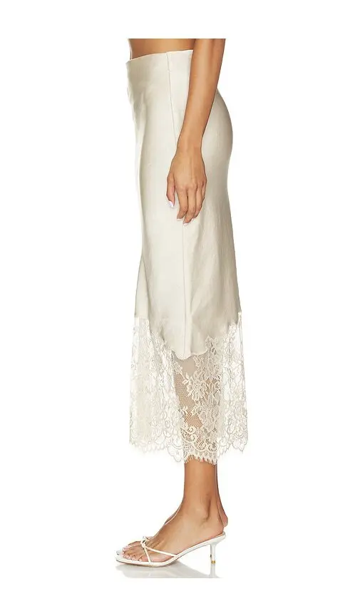Smythe Lingerie Slip Skirt In Ivory