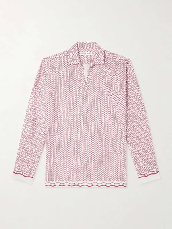Orlebar Brown Ridley Printed Linen Shirt - Pink