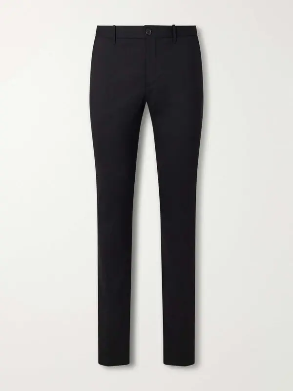 SLOWEAR Straight-leg Wool-blend Tekno Flannel Trousers