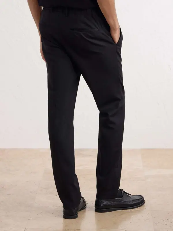 SLOWEAR Straight-leg Wool-blend Tekno Flannel Trousers