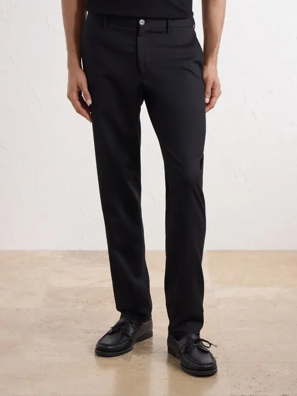 SLOWEAR Straight-leg Wool-blend Tekno Flannel Trousers