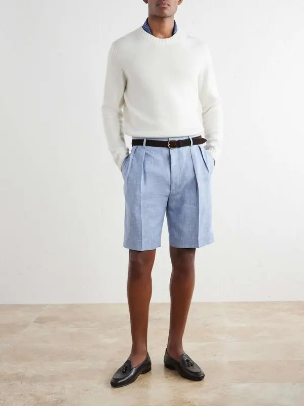 Ralph Lauren Purple Label Cotton Gabardine Shorts