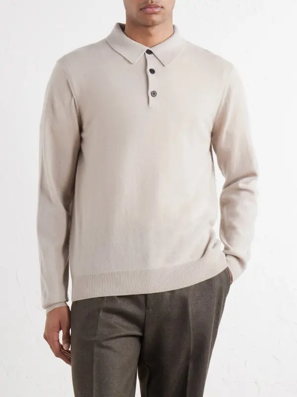 Sunspel Cashmere Polo-shirt - Neutrals