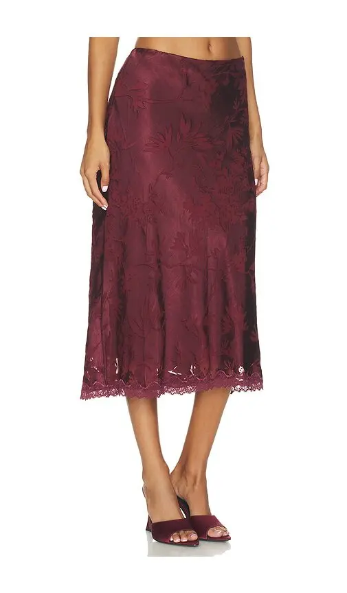 Astr The Label Windey Skirt In Burgundy