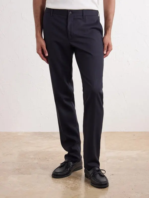 SLOWEAR Straight-leg Wool-blend Tekno Flannel Trousers