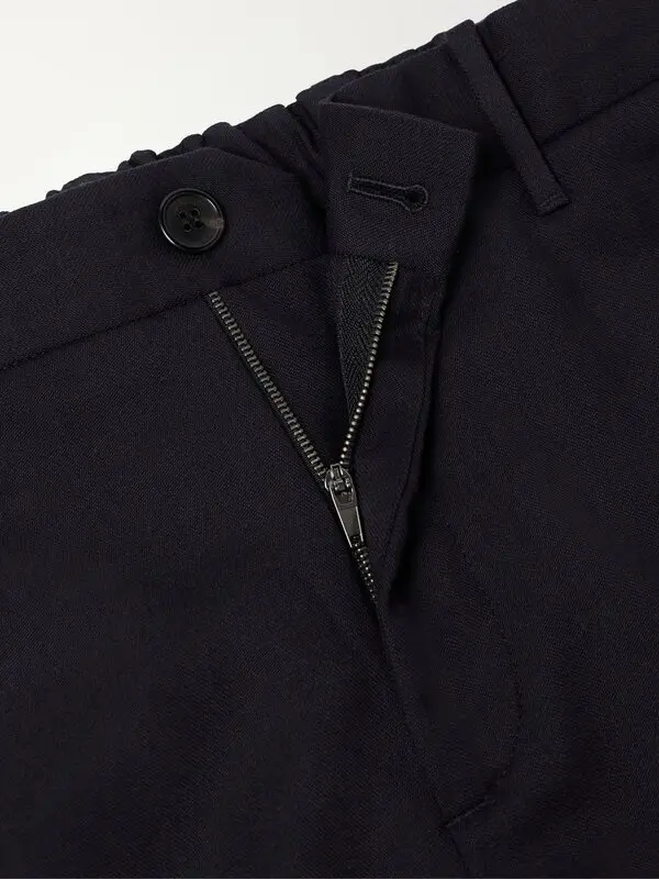 SLOWEAR Straight-leg Wool-blend Tekno Flannel Trousers