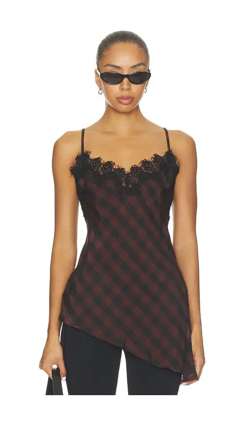 Astr The Label Laura Top In Brown