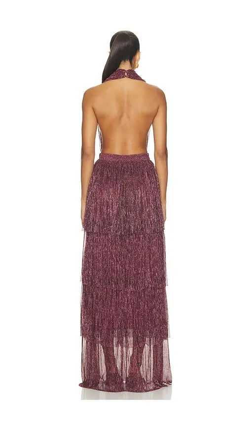 L'IDEE Nammos Dress In Burgundy