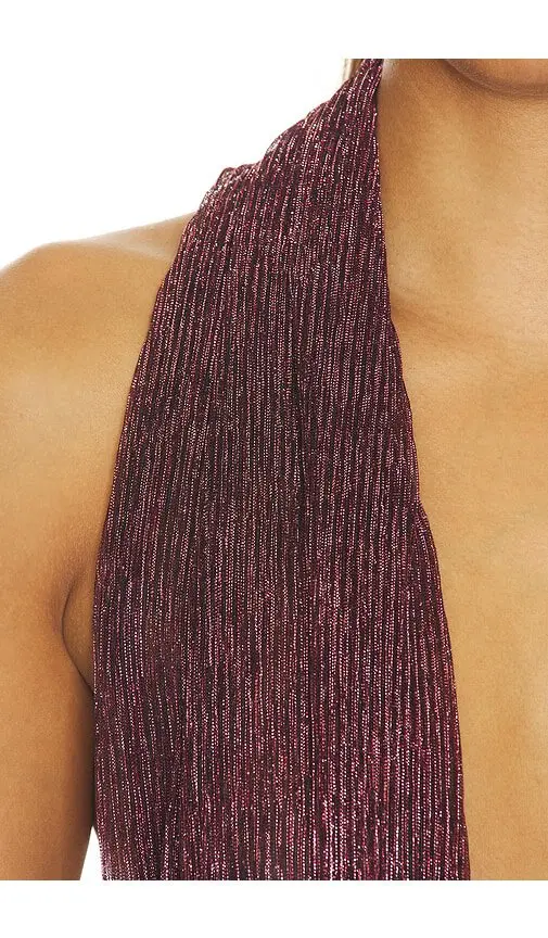 L'IDEE Nammos Dress In Burgundy