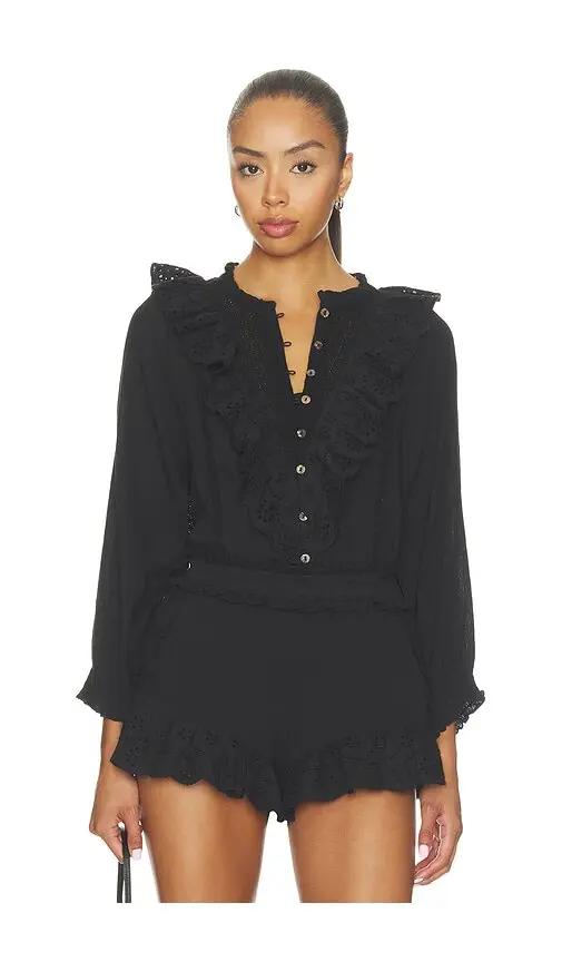 Show Me Your Mumu French Blouse In Black